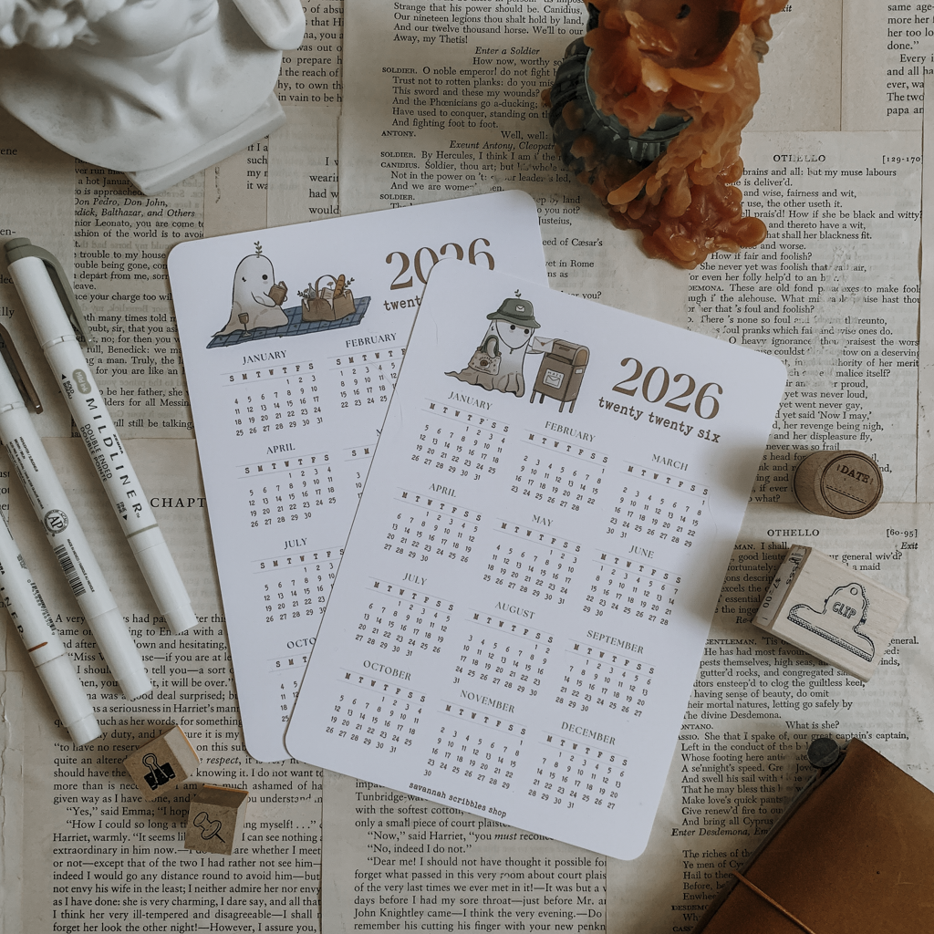 2026 Calendar Art Print – Savannah Scribbles Shop